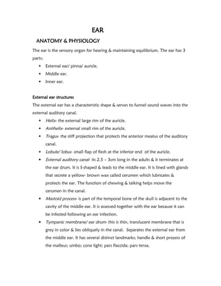 EAR document for nursing students to read | DOC