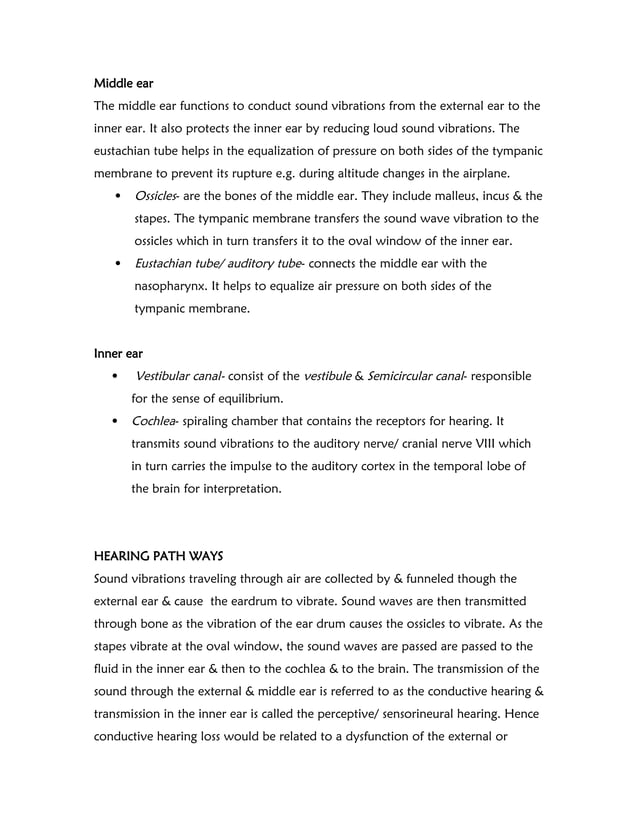 EAR document for nursing students to read | PDF