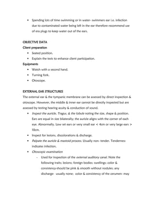 EAR document for nursing students to read | DOC