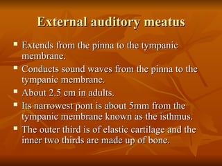 CONCISE ANATOMY OF THE HUMAN EAR FOR GRADUATE STUDENTS | PPT