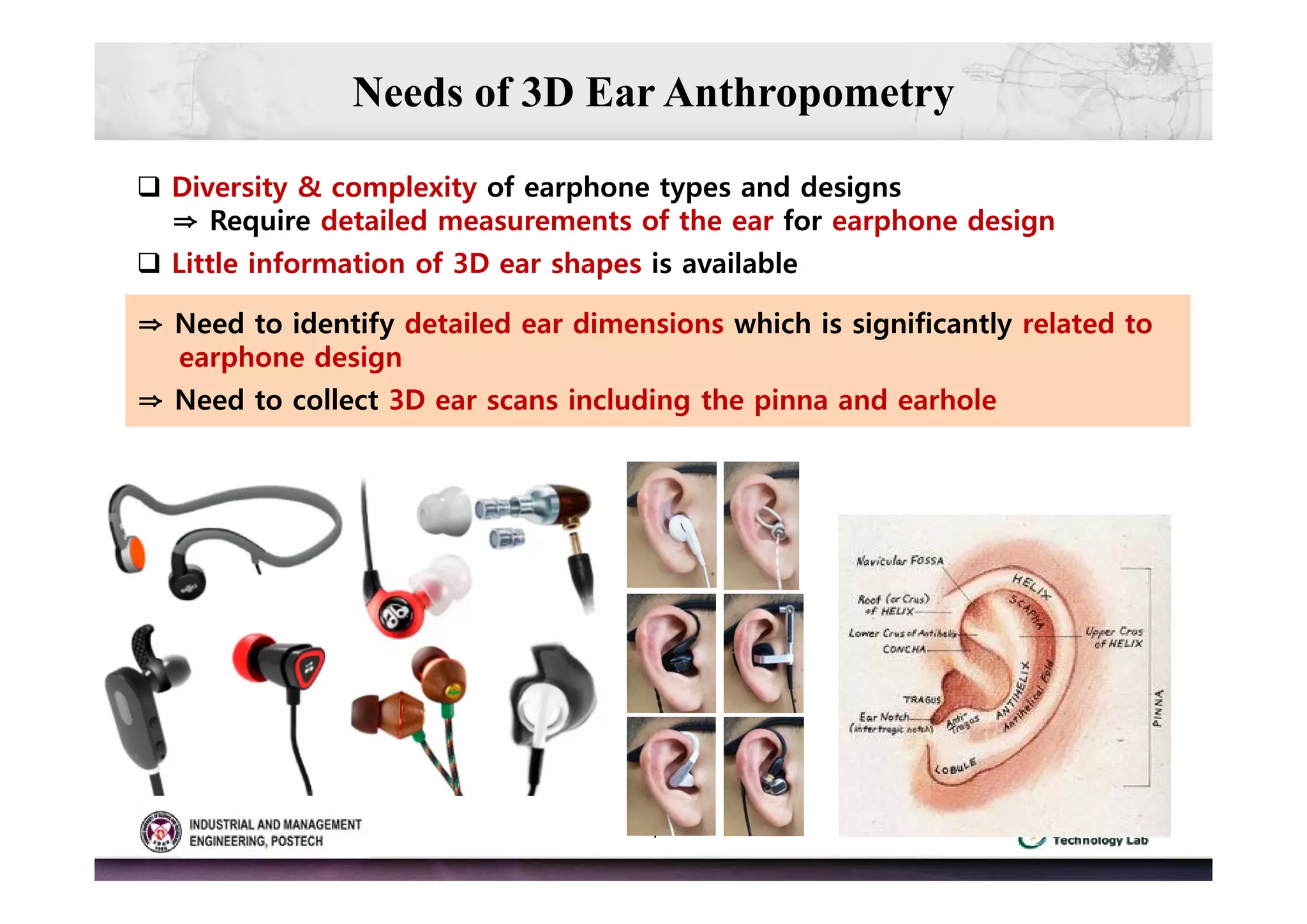3D Ear Anthropometry for Earphone Design | PDF