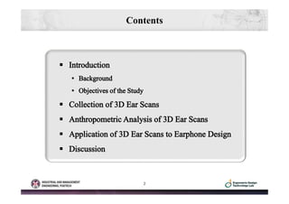 3D Ear Anthropometry for Earphone Design | PDF