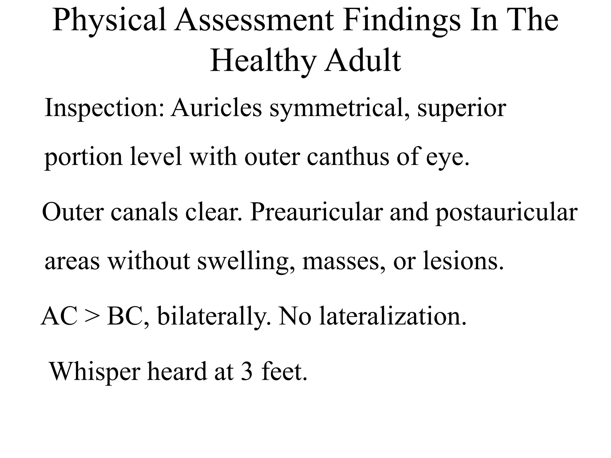 Ear assessment | PPTX