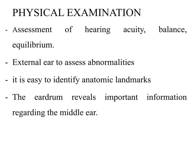 Ear assessment | PPTX
