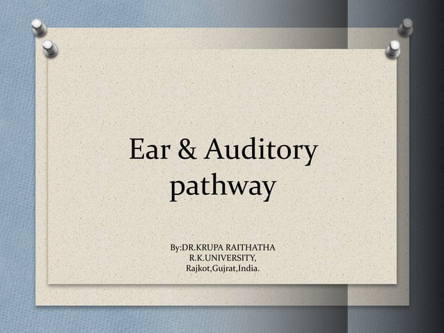 Ear & Auditory pathway | PPTX