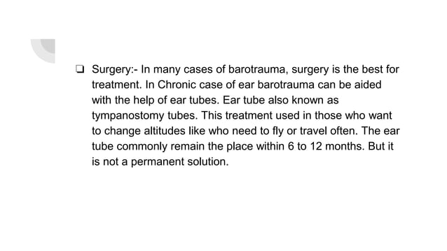 Ear barotrauma causes, symptoms and treatment | PPT