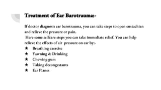 Ear barotrauma causes, symptoms and treatment | PDF