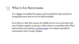 Ear barotrauma causes, symptoms and treatment | PDF