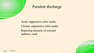 Management of Ear Discharge and otorrhoea.pptx