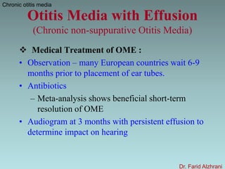 Chronic Otitis Media of Mucosal Type TT Type | PPT