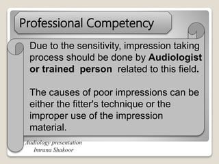 Step by step process for taking ear impression for hearing aid making ...