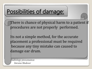 Step by step process for taking ear impression for hearing aid making ...