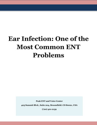 Ear Infection: One of the Most Common ENT Problems | PDF
