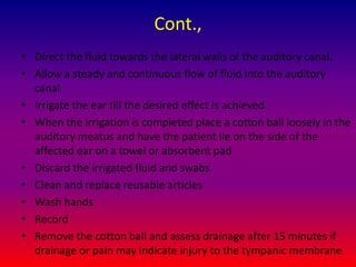 Ear irrigation | PPTX