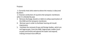 Ear irrigation and instillation of drops | PPTX