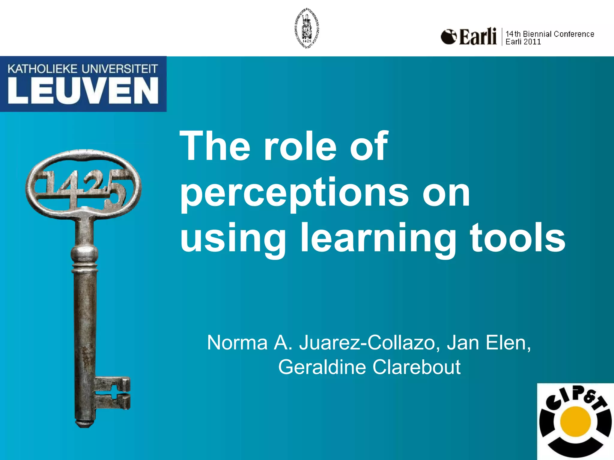 The role of perceptions on using learning tools | PPT