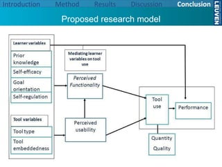 The role of perceptions on using learning tools | PPT