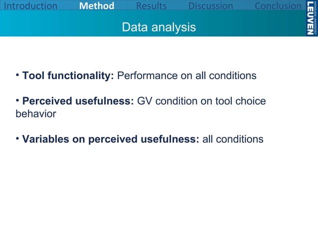 The role of perceptions on using learning tools | PPT