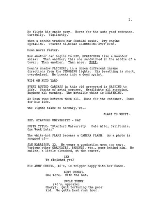 Supernatural 1.01 Pilot (early draft) | PDF