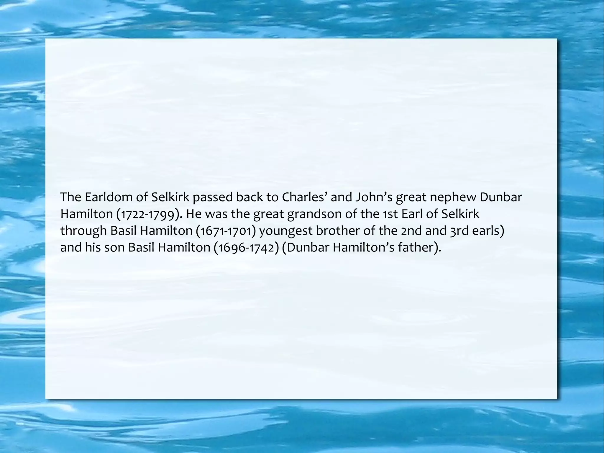 Earls of selkirk george earl hamilton marsden | PPT