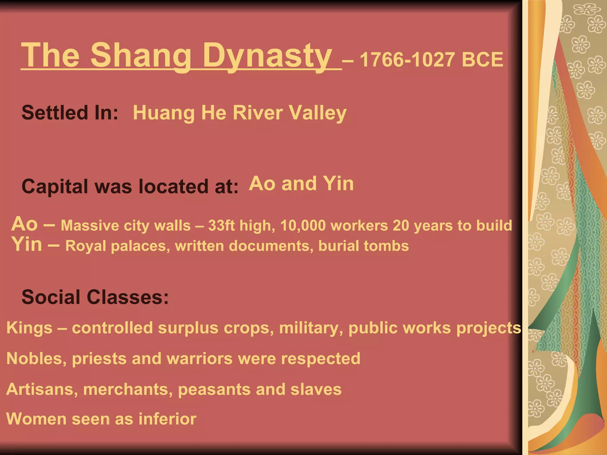 Early Dynasties In China | PPT
