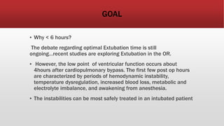 Early Extubation In The Cardiac Surgery Patient | PPT