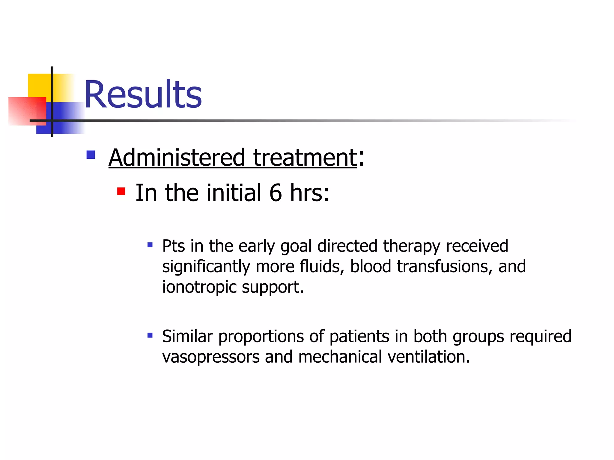 Early Goal-Directed Therapy in Septic Shock | PPT