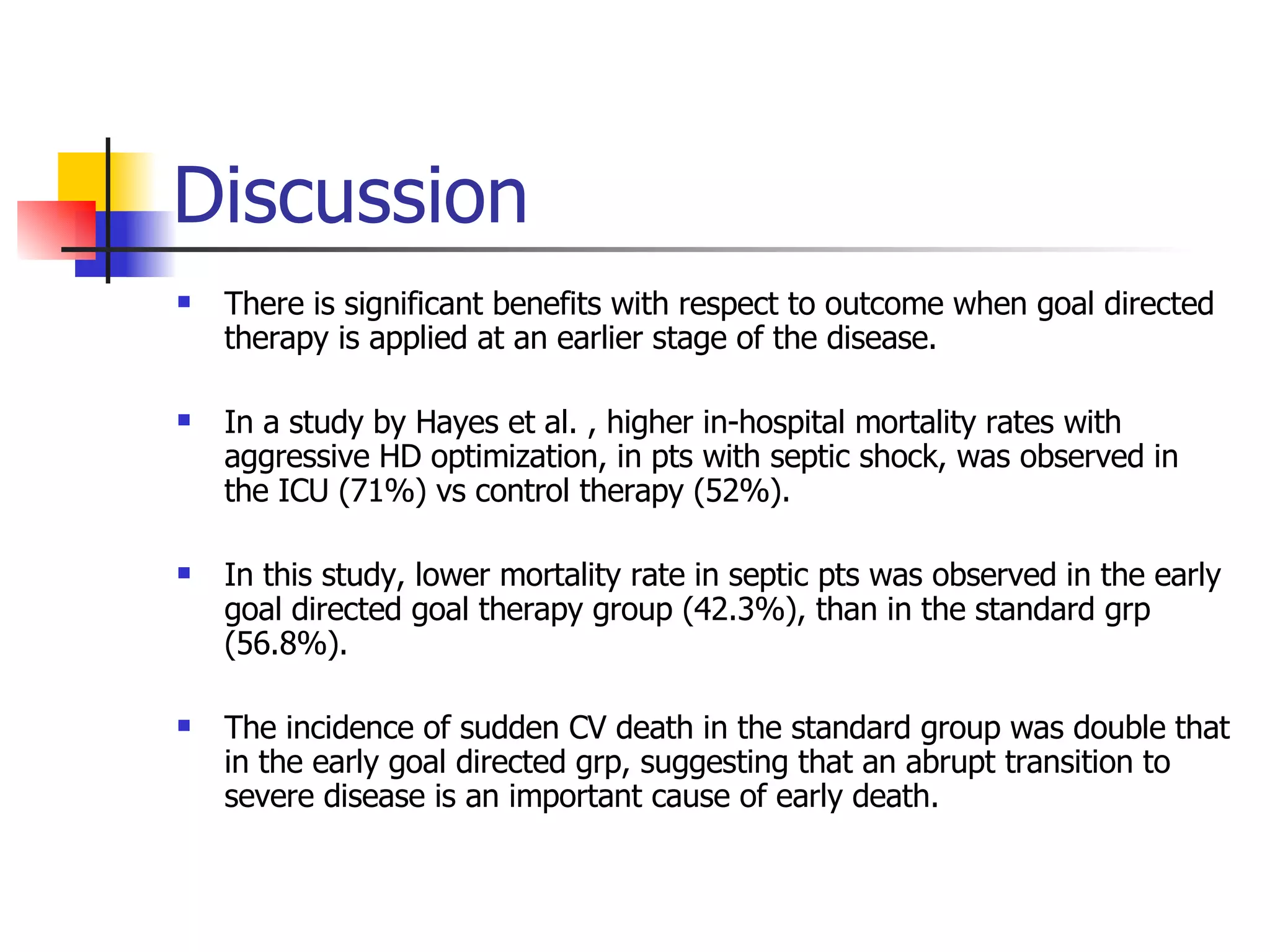 Early Goal-Directed Therapy in Septic Shock | PPT