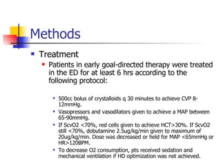 Early Goal-Directed Therapy in Septic Shock | PPT