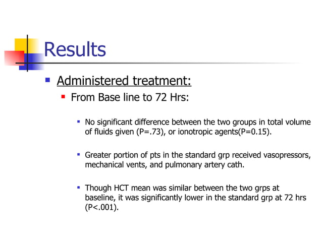 Early Goal-Directed Therapy in Septic Shock | PPT