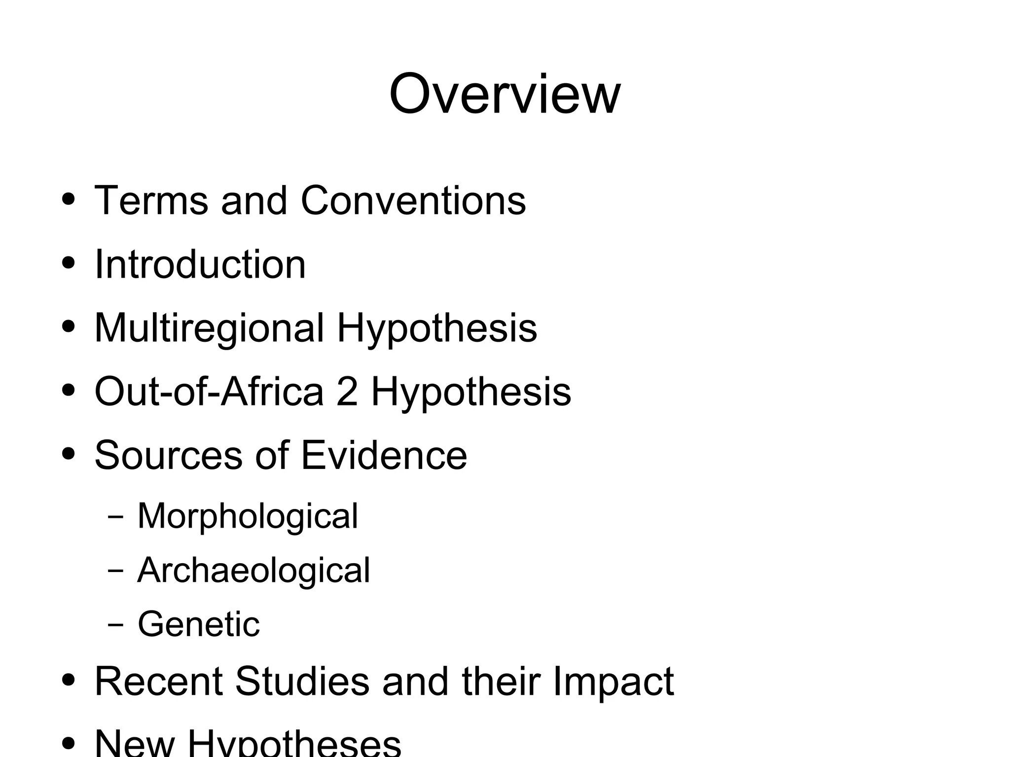 Early Human Origins | ODP