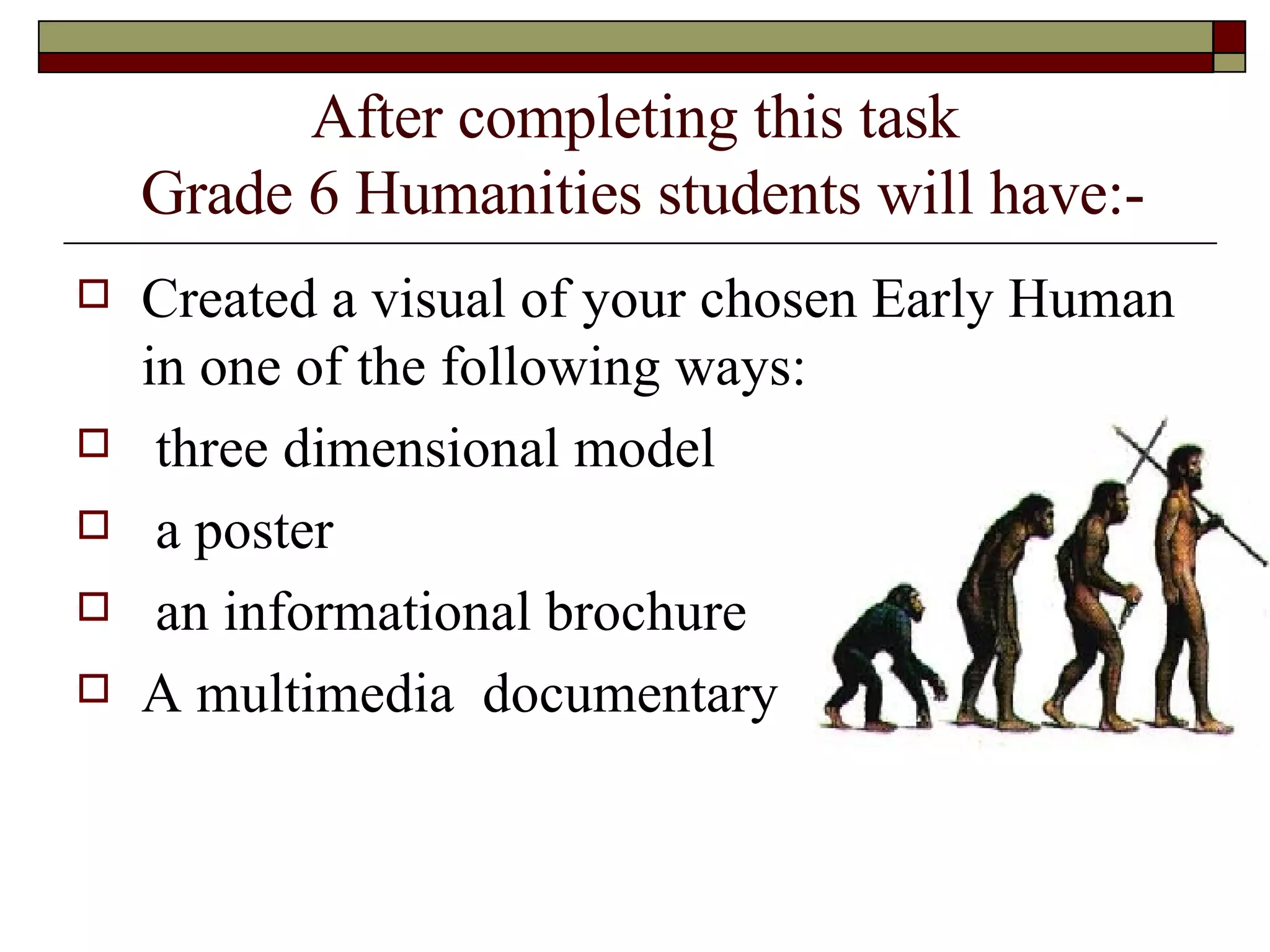 Early Humans Museum Activity | PPT | Science