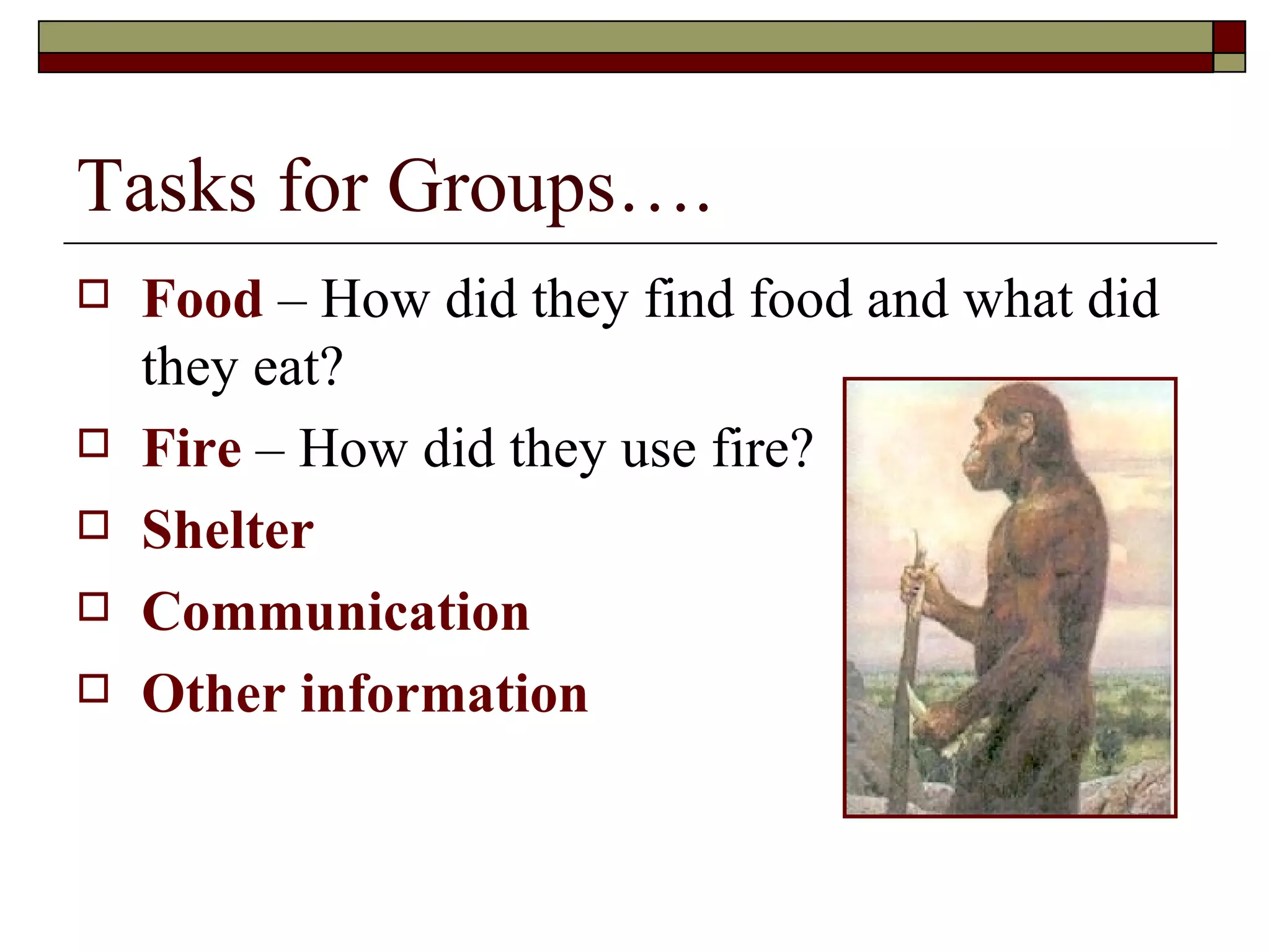 Early Humans Museum Activity | PPT