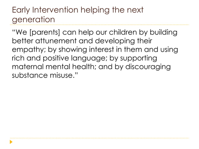 Early Intervention | PPT | Daycare and Pre-School | Parenting