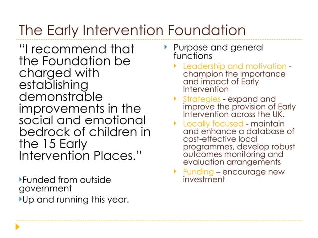 Early Intervention | PPT | Daycare and Pre-School | Parenting