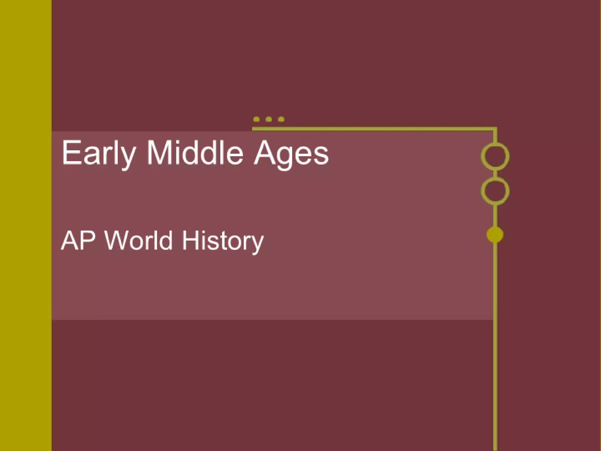 Early Middle Ages Overview | PPT