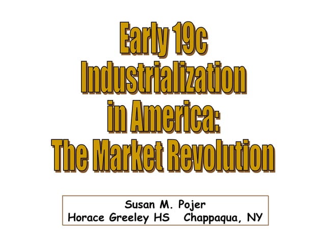 Early19c Industrialization In America | PPT