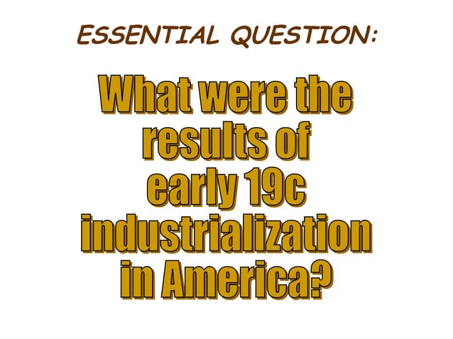 Early19c Industrialization In America | PPT