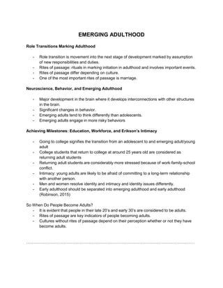 Early Adulthood.docx