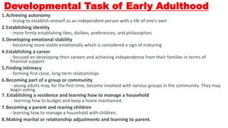 Early Adulthood.pptx | Parenting | Family and Relationships