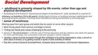 Early Adulthood.pptx | Parenting | Family and Relationships