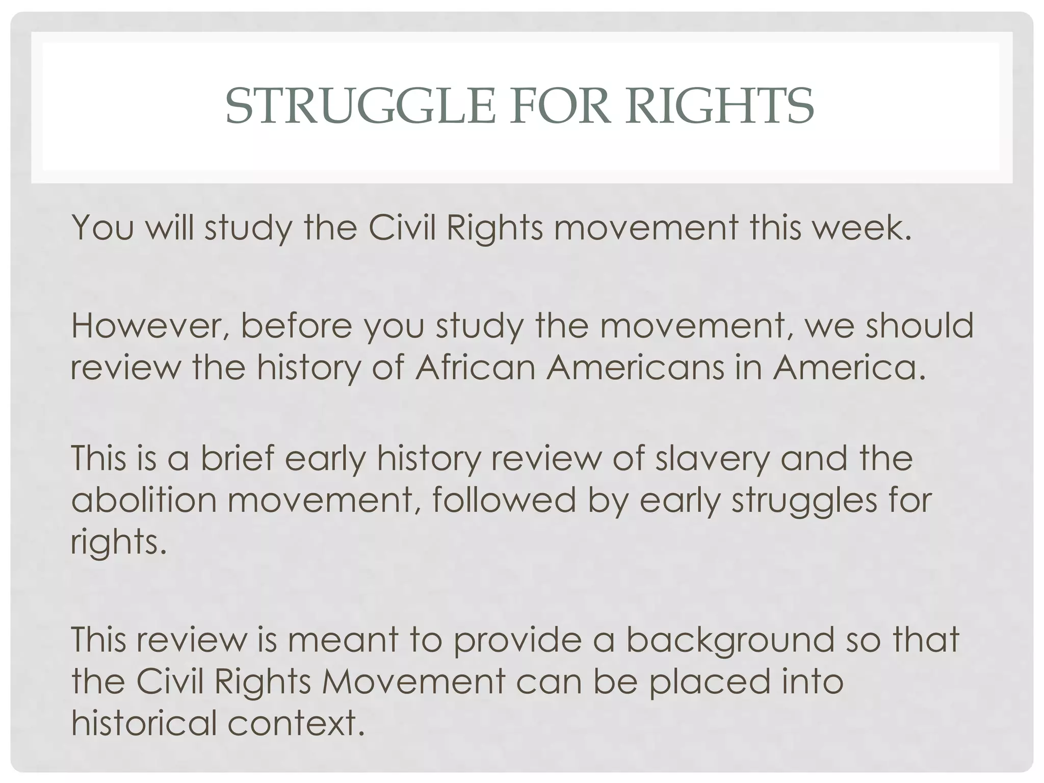 Early african american history | PPTX