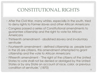 Early african american history | PPTX