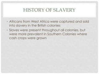 Early african american history | PPTX