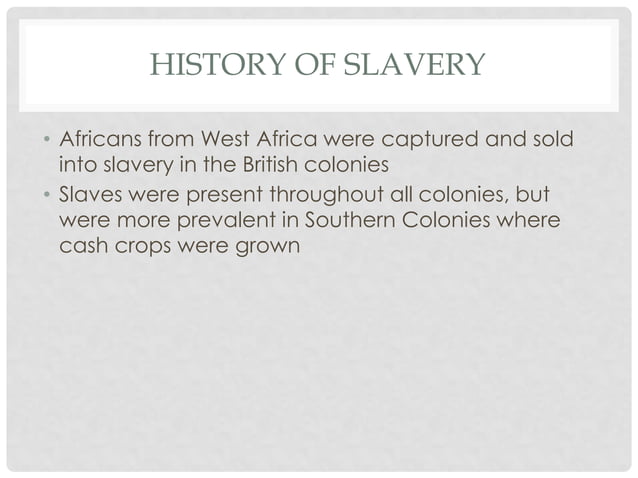 Early african american history | PPTX