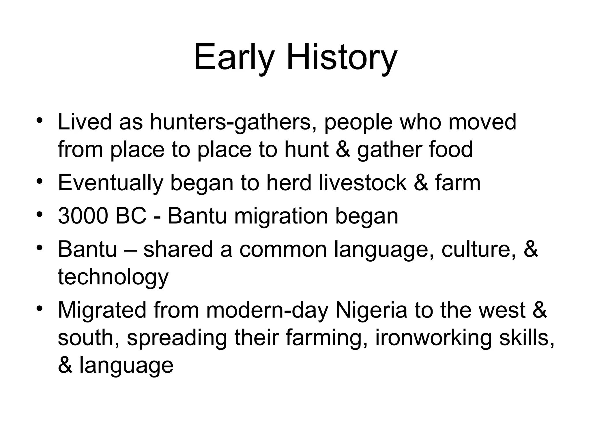 Early African History | PPT