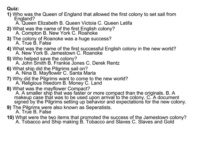 8th grade Early American Colonization | PPT