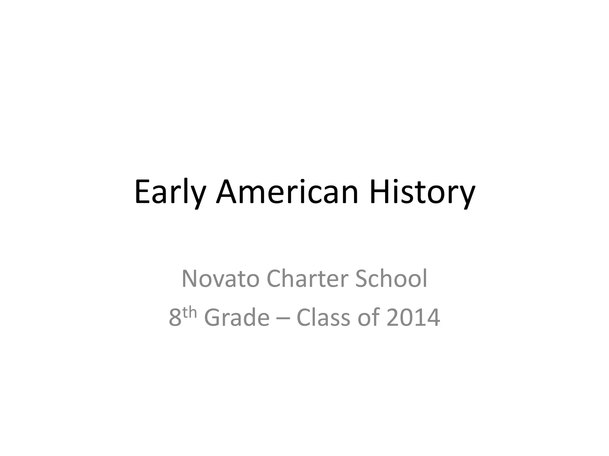 Early american history slideshow | PPT
