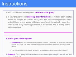 Early American Tribe Presentations | PPT