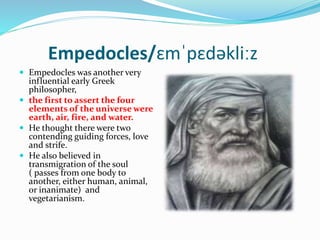 Early ancient philosophers | PPTX